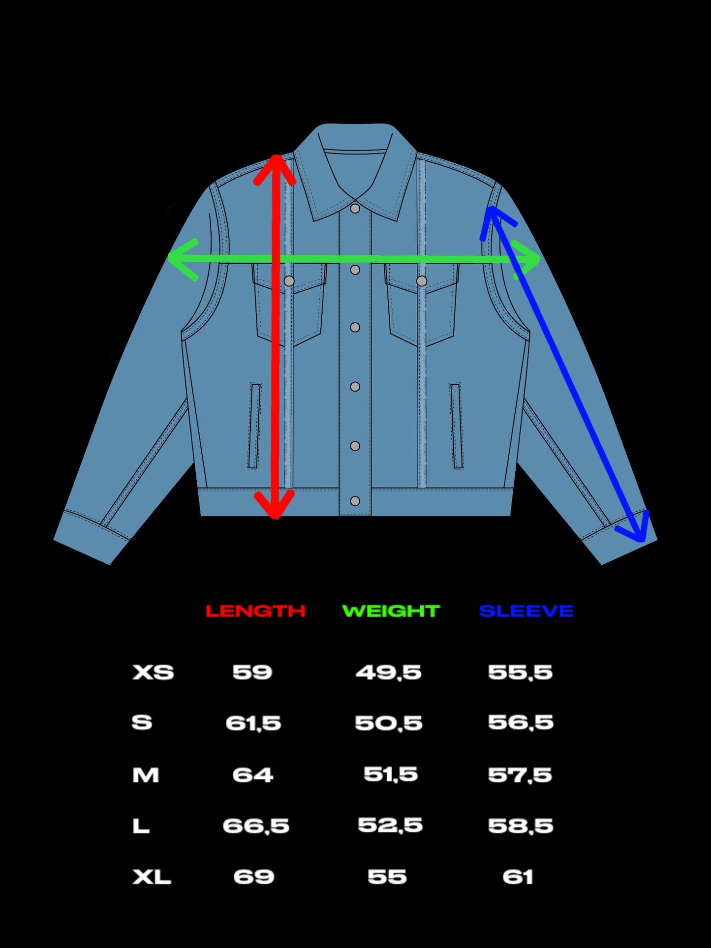 Jacket Jeans 808 - Noir (précommande) – 808vision